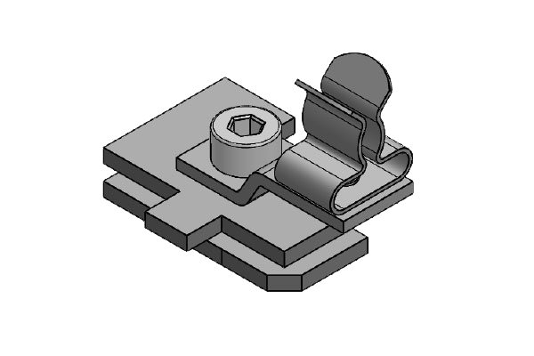 EMC屏蔽夹，用于30 mm C型 DIN导轨 带或不带应力释放